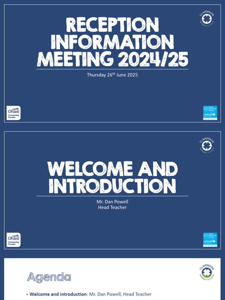 Reception Induction Presentation - 1751278596185 | PDF | Learning