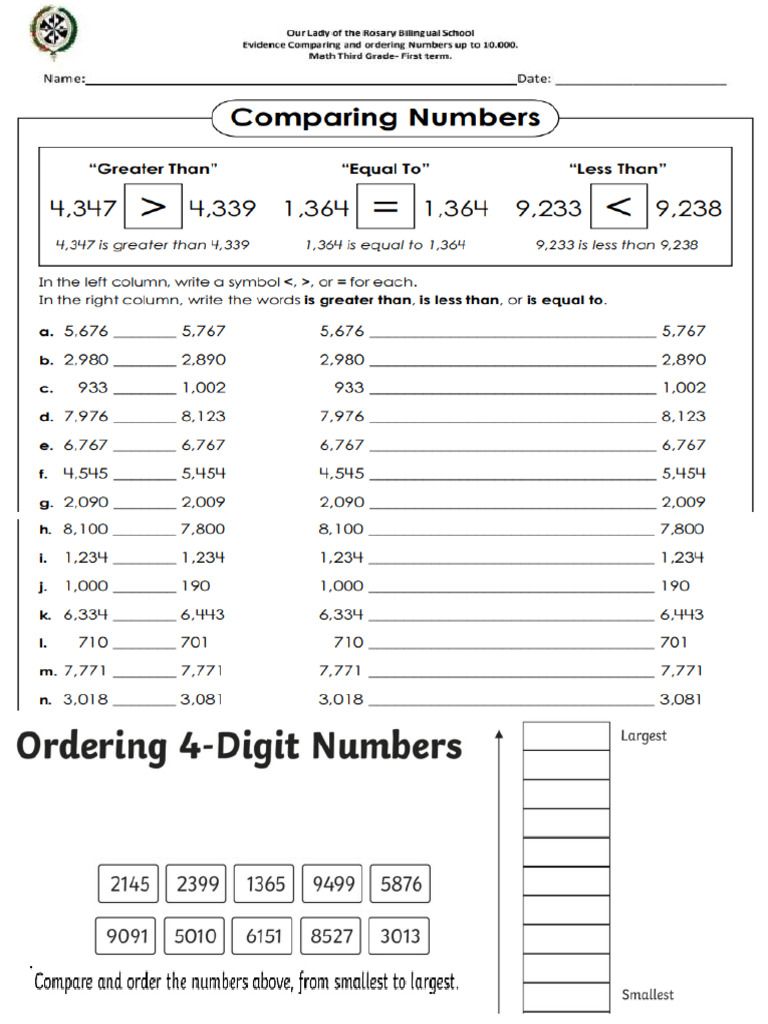 Comparing Numbers E | PDF