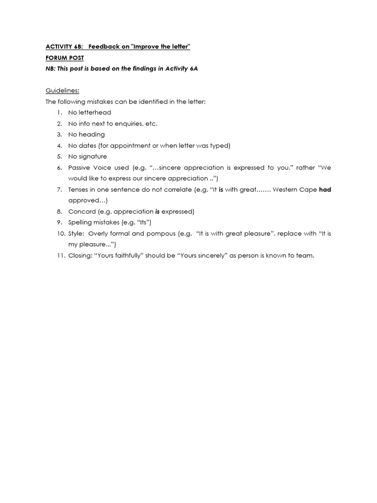 ACTIVITY 6B Recommended Answers | PDF