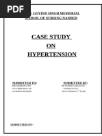 Case Study Hypertnsion | PDF | Hypertension | Blood Pressure