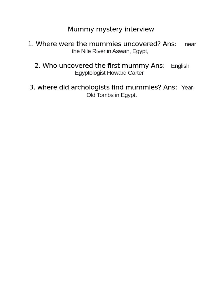 Mummies Uncovered in Egypt | PDF