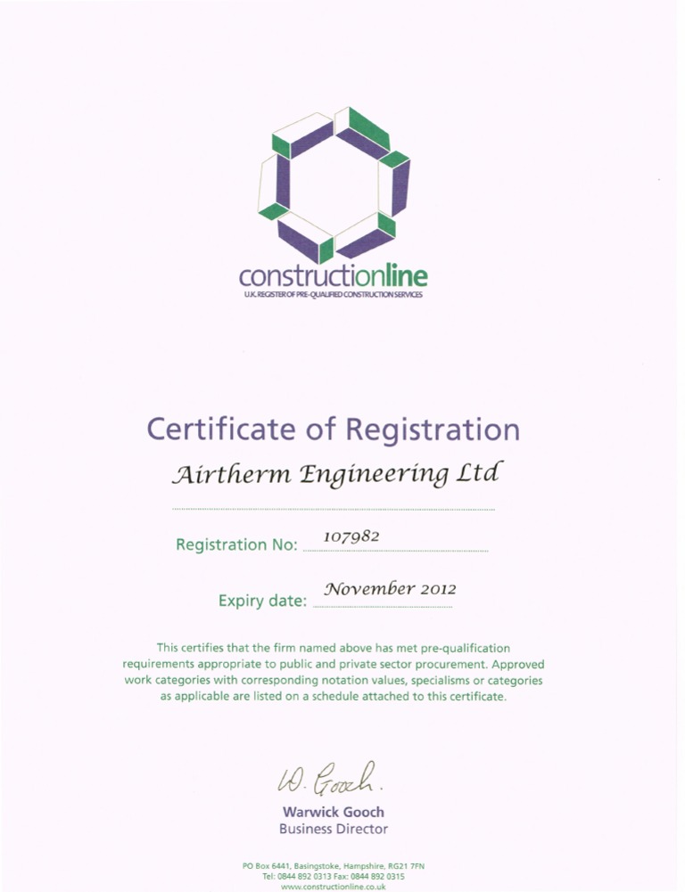 Constructionline Certificate | PDF