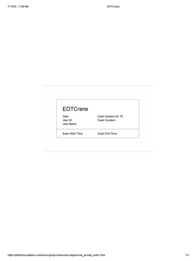 Question - EOT Crane | PDF