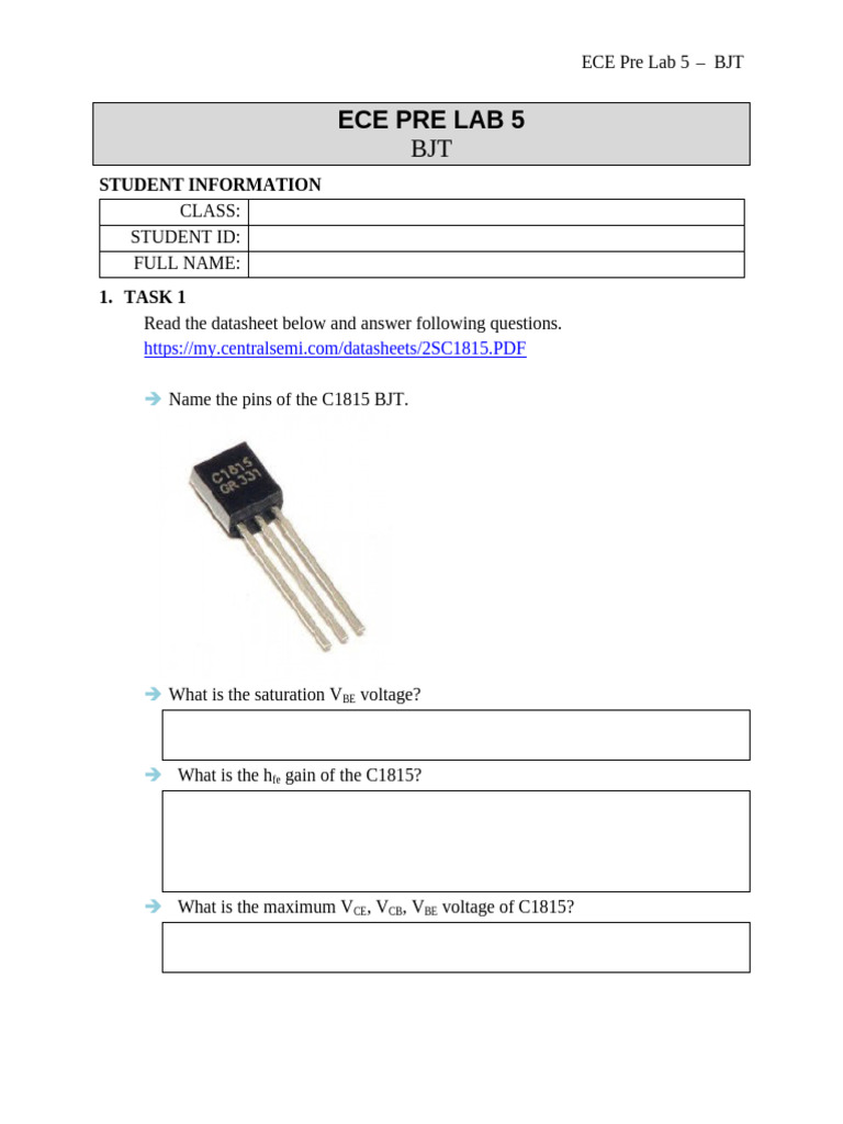 1 ECE PreLab 5 | PDF