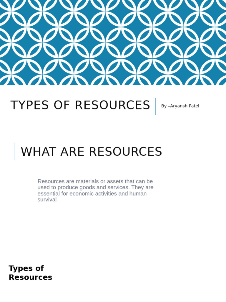 Overview of Resource Types | PDF