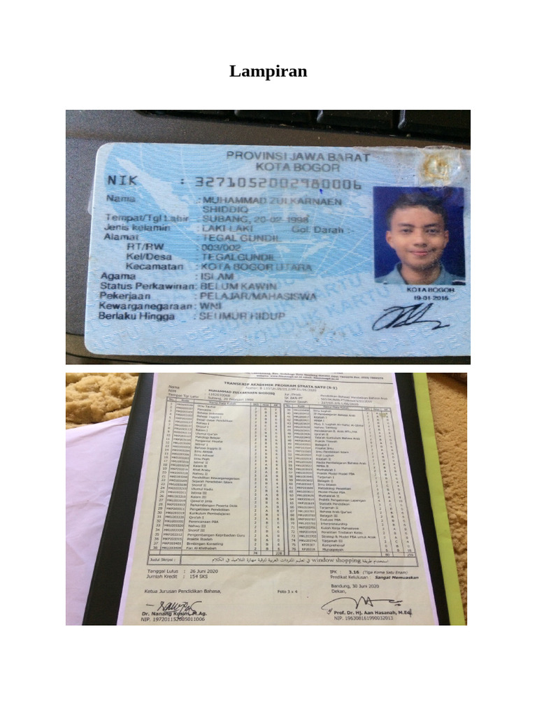 Lampiran Lamaran | PDF