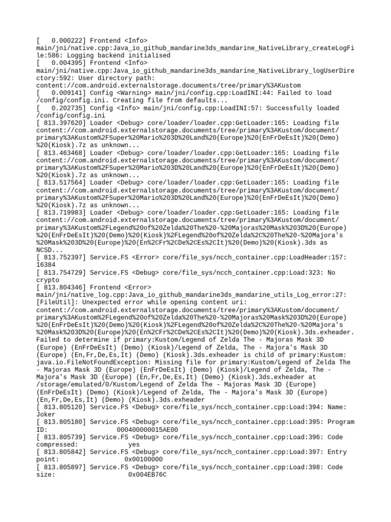 Mandarine Log | PDF | Shader | System Software