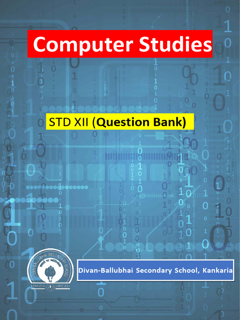 STD Xii Question Bank 2025 | PDF | Html Element | Html