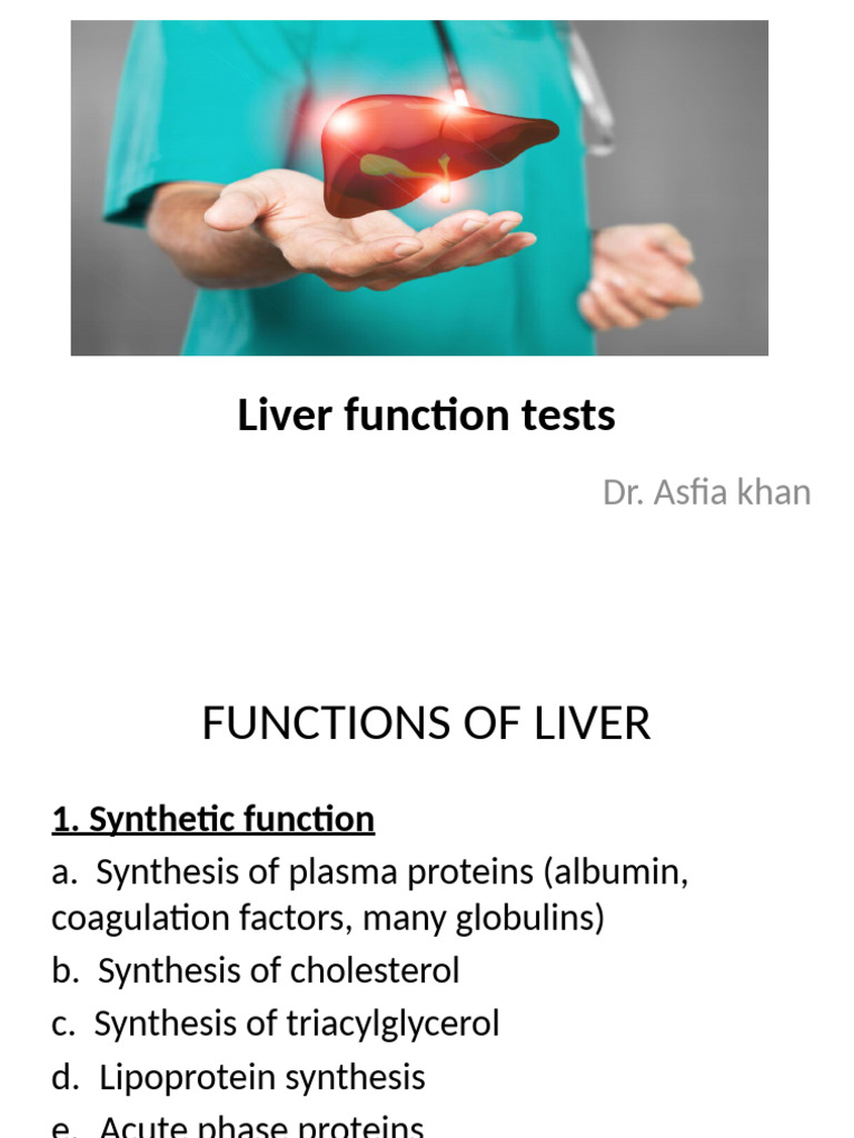 Liver Function Tests | PDF | Hepatitis | Liver