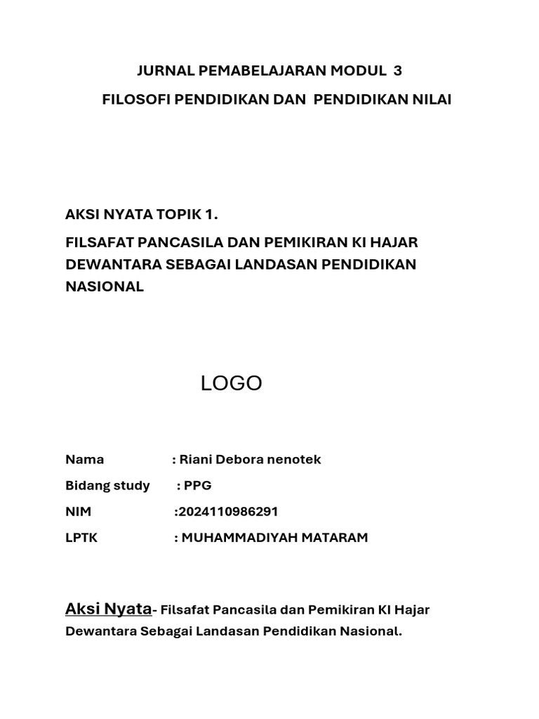 Jurnal Modul 3 Topik 1 Pertama | PDF