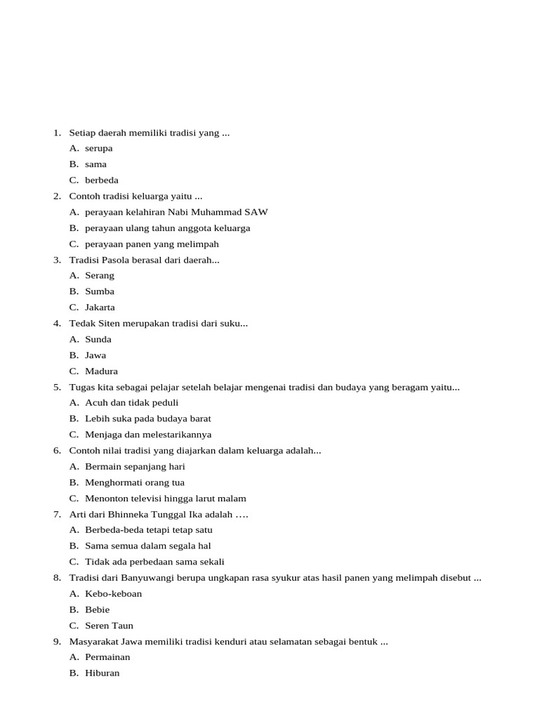 Tradisi Bebie dalam Budaya Indonesia | PDF