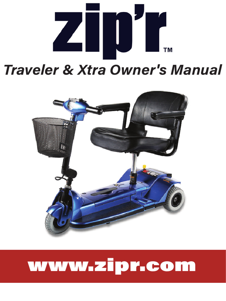 Zip’r Mobility Scooter Owner's Manual | PDF | Battery Charger | Switch
