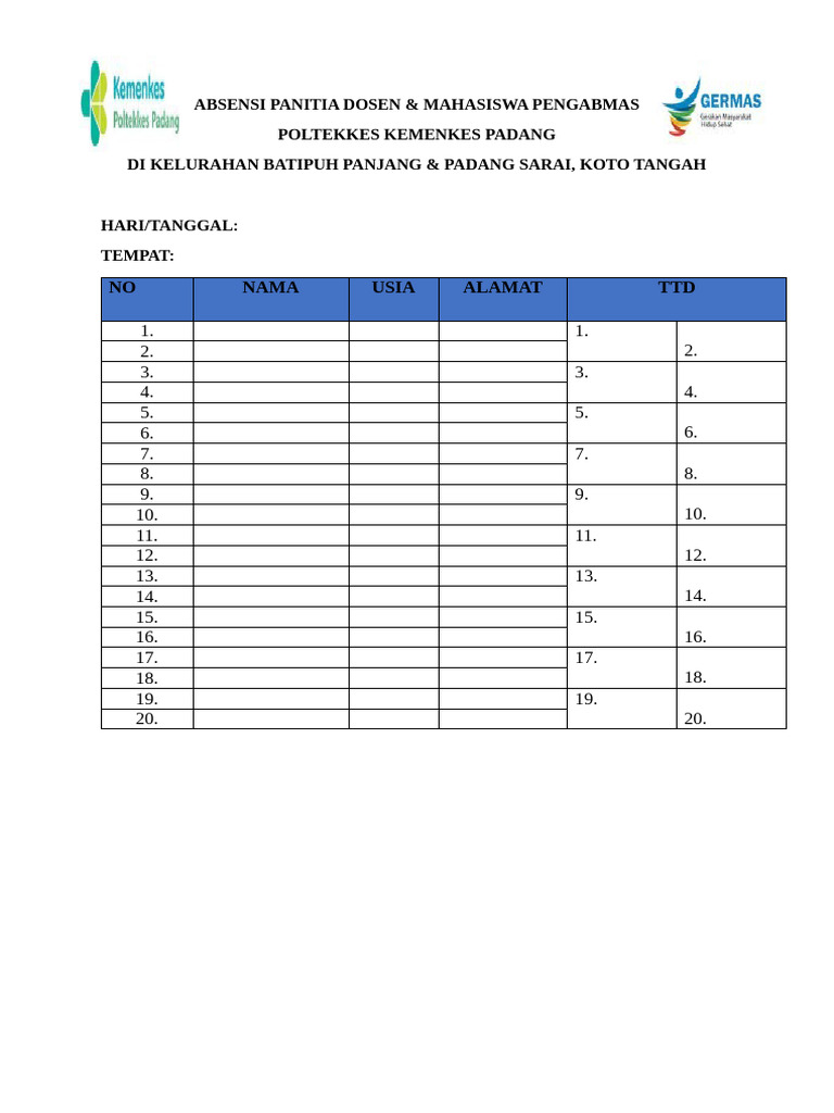 Absensi Panitia&Dosen Fiks | PDF