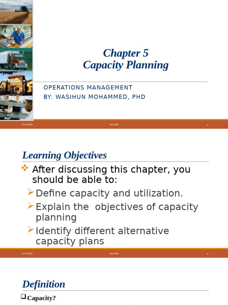 Chapter 5 Capacity Planning and Control | PDF | Forecasting | Demand