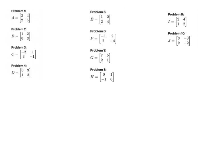 Determinant and Inverse Assignment 1 | PDF