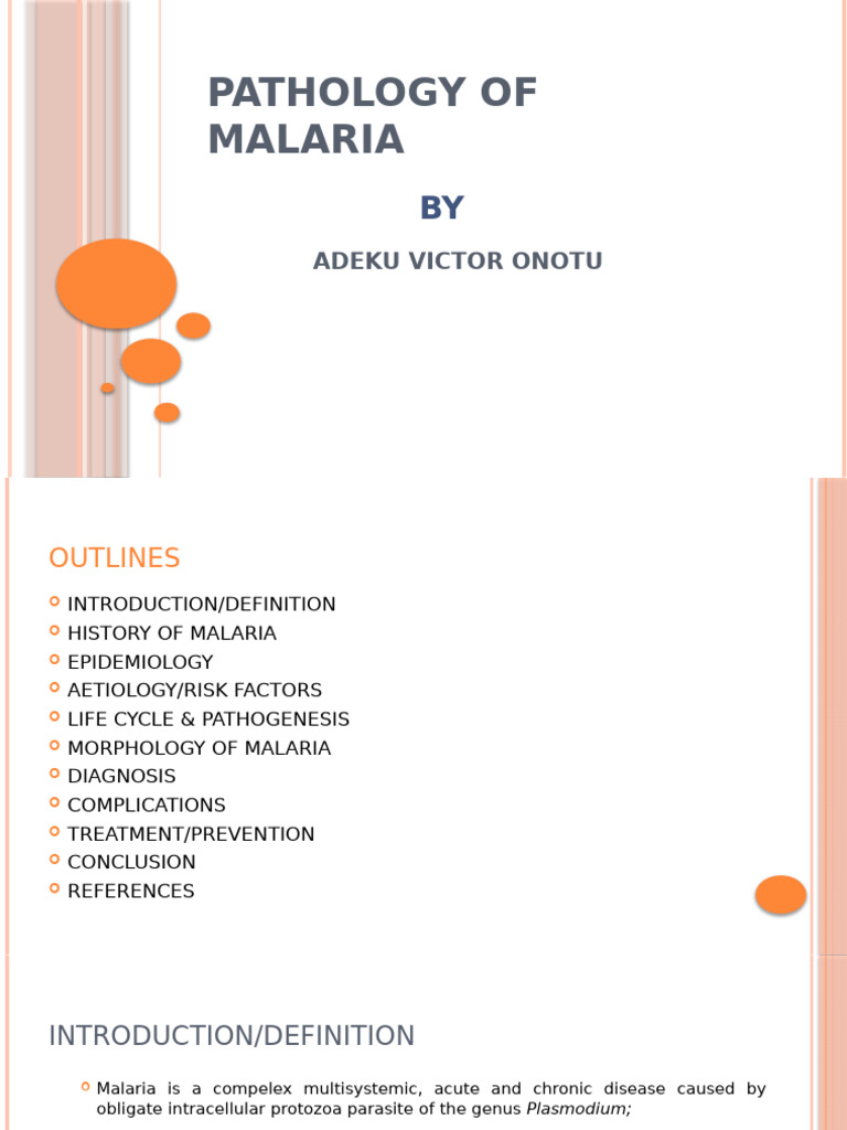 Pathology of Malaria by Victor | PDF | Malaria | Plasmodium Falciparum