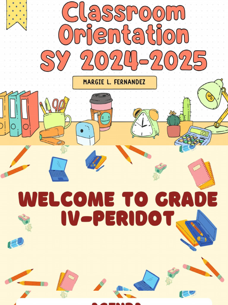 Classroom Orientation Sy2024-2025 | PDF