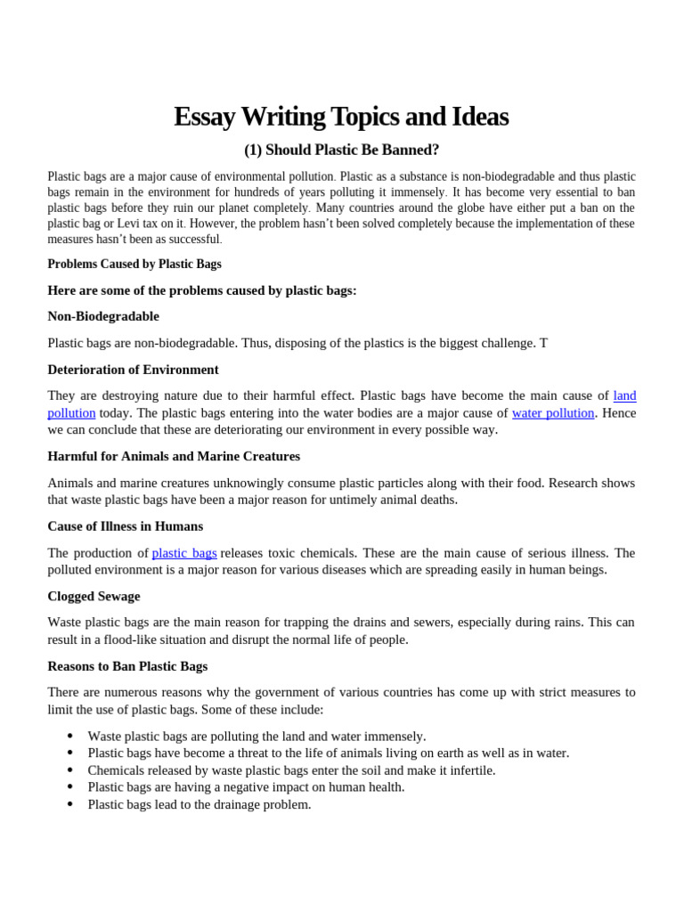 Essay Writing Topics and Ideas | PDF | Muhammad Ali Jinnah | All India ...