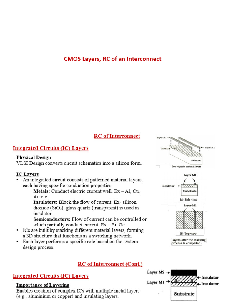 CMOS Layers, RC of An Interconnect | PDF | Integrated Circuit ...