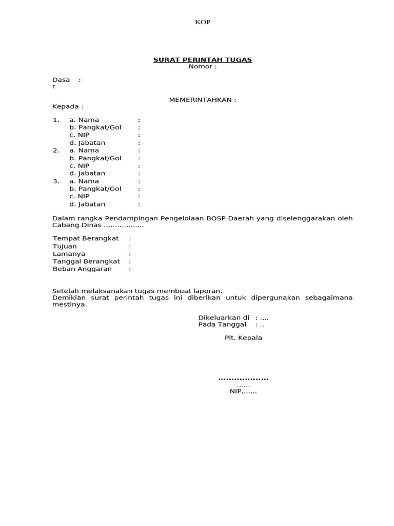 Surat Tugas Pendampingan | PDF