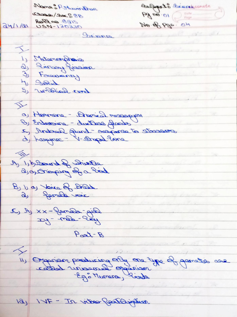 P.muvindhan 8B 8215 PT4 Science | PDF