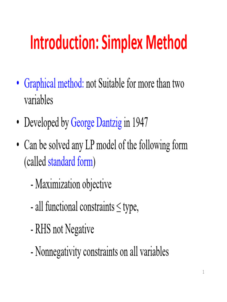 4 Simplex Method in Tabular Form and Issues With Simplex | PDF | Mathematical Optimization ...