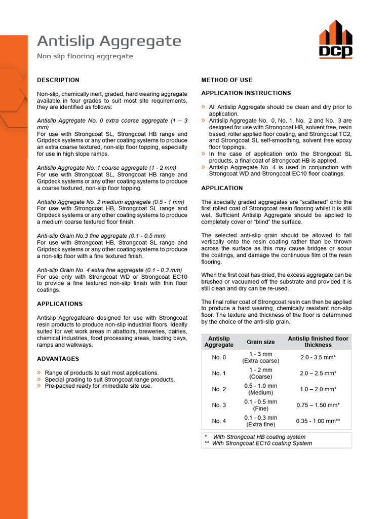 Industrial Anti-Slip Flooring Aggregates | PDF | Coating | Flooring