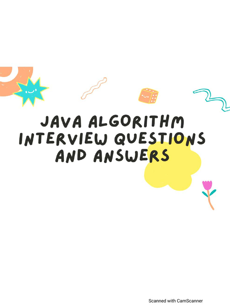 Algorithm Interview Questions &answers | PDF