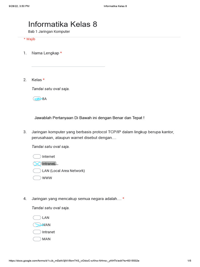 Latihan Soal Informatika | PDF