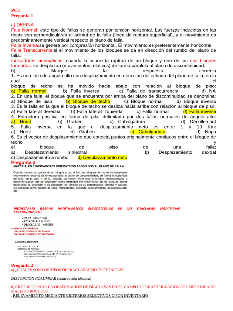 Material de Estudio Geologia Estructural - Vhjydm XDD | PDF | Falla (geología) | Mecánica