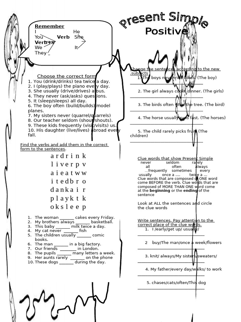 Present Simple 126 - WORKSHEET | PDF