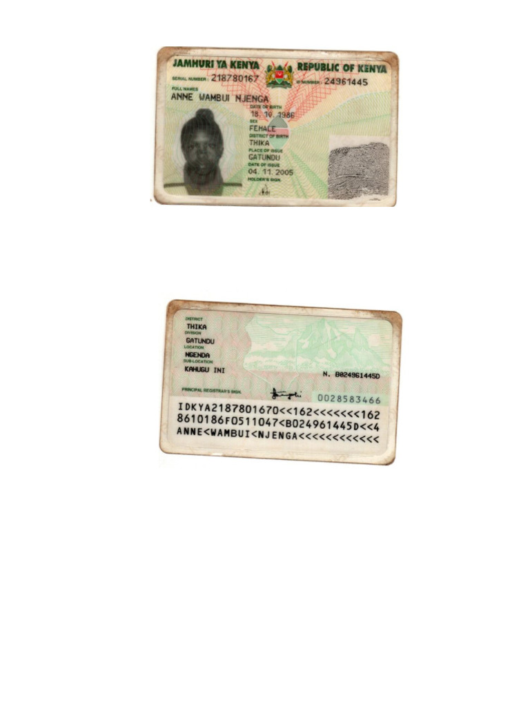 Ann Wambui Njenga Teasurer Id | PDF