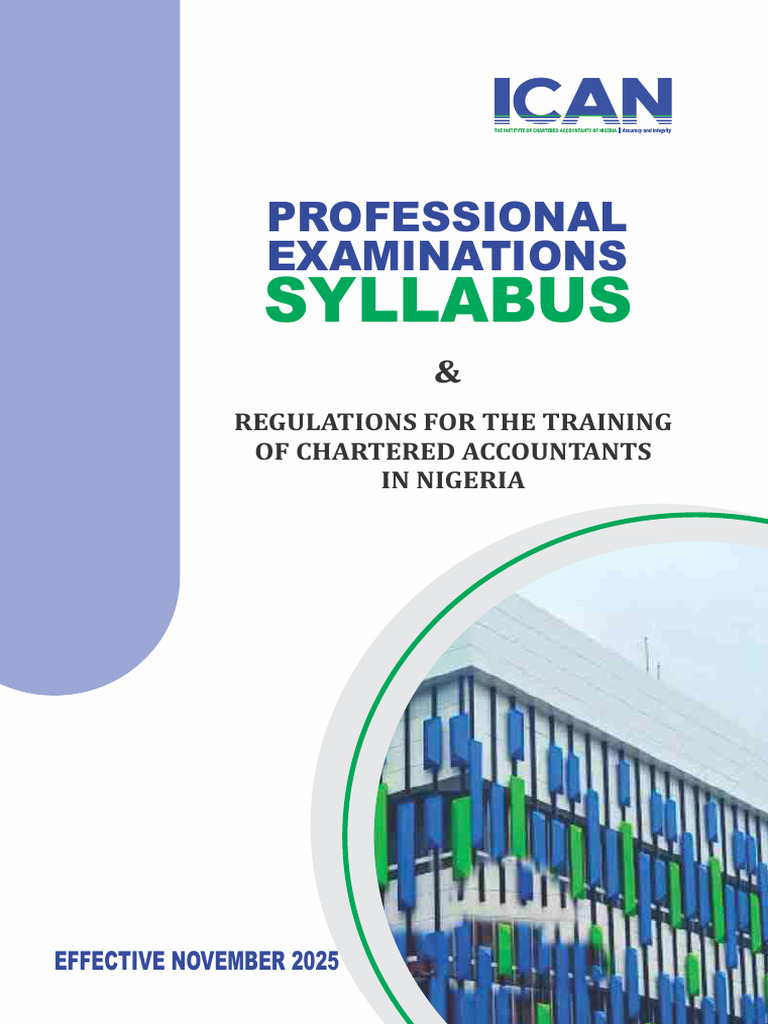 New Ican Syllabus Nov 2025 | PDF | Audit | Accounting