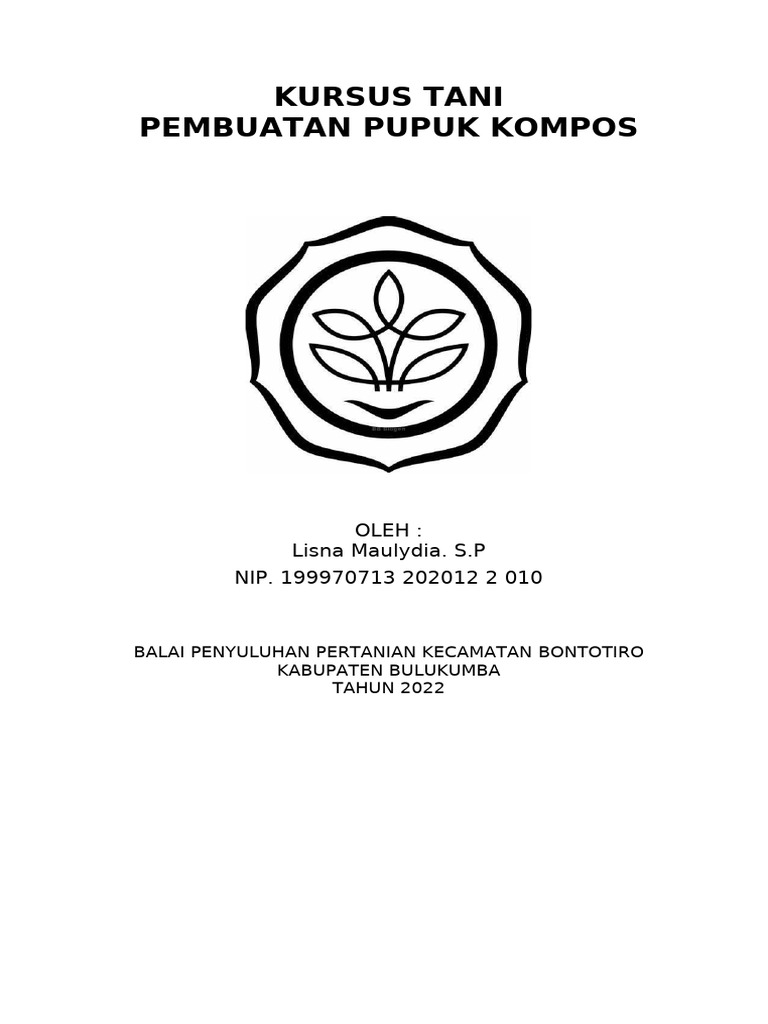 Laporan Hasil Kursus Tani Arman 2 | PDF