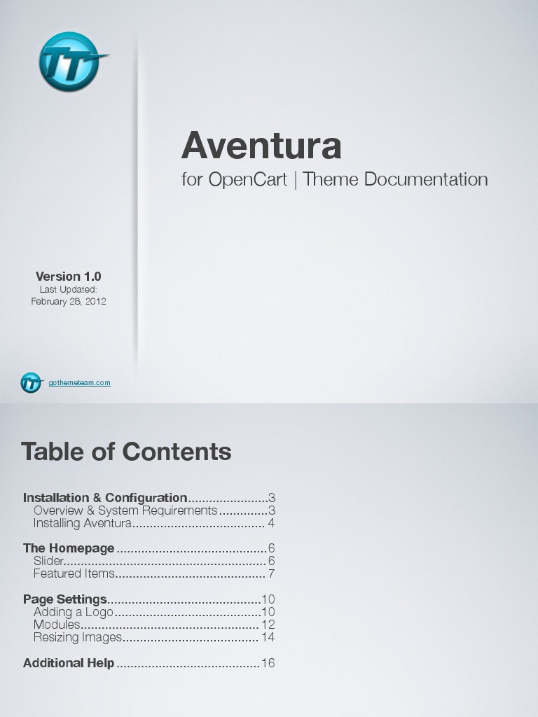 OpenCart Theme Setup Guide | PDF | Documentation | Icon (Computing)