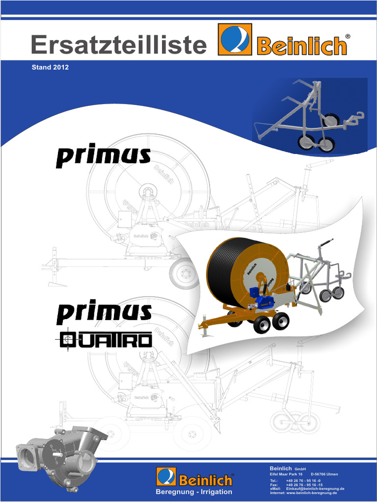 Primus Spare Parts List 2012 | PDF | Mechanical Engineering | Machines