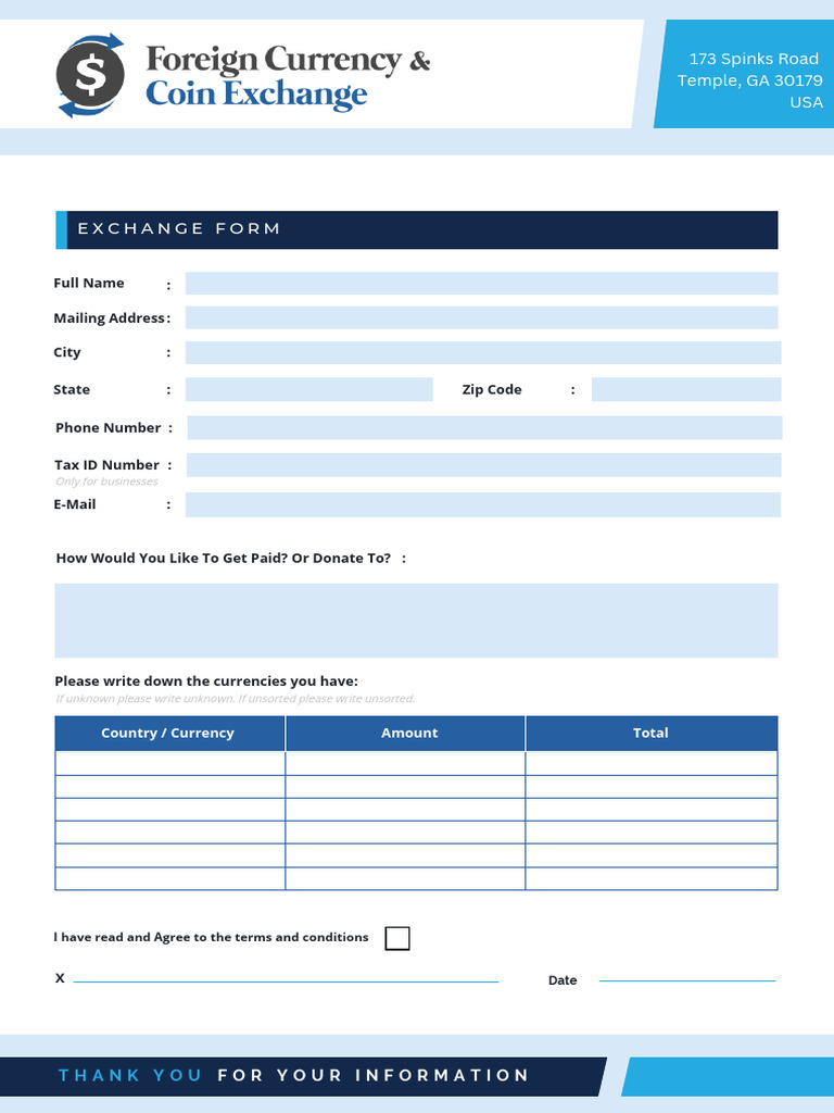 Foreing Exchange Form | PDF