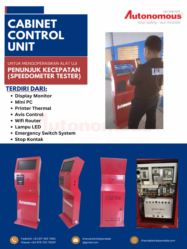Brosur Cabinet Control Unit - Speedometer Tester | PDF