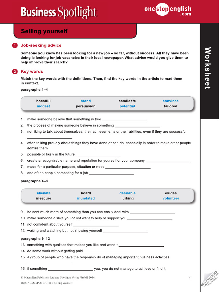 Job Search Worksheet | PDF