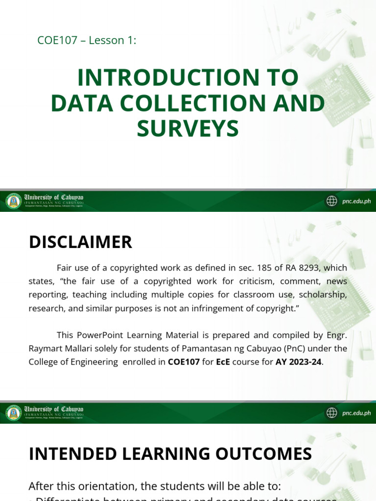 Data Collection and Survey Methods Guide | PDF | Survey Methodology ...