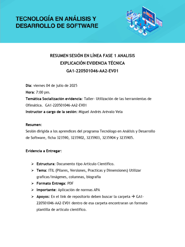 Resumen - GA1 220501046 AA2 EV01 | PDF