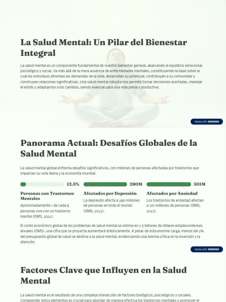 Salud Mental: Desafíos y Estrategias | PDF | Salud mental | Terapia de ...
