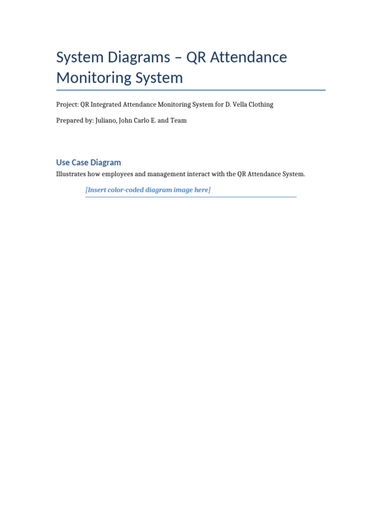 QR Attendance System Diagrams | PDF