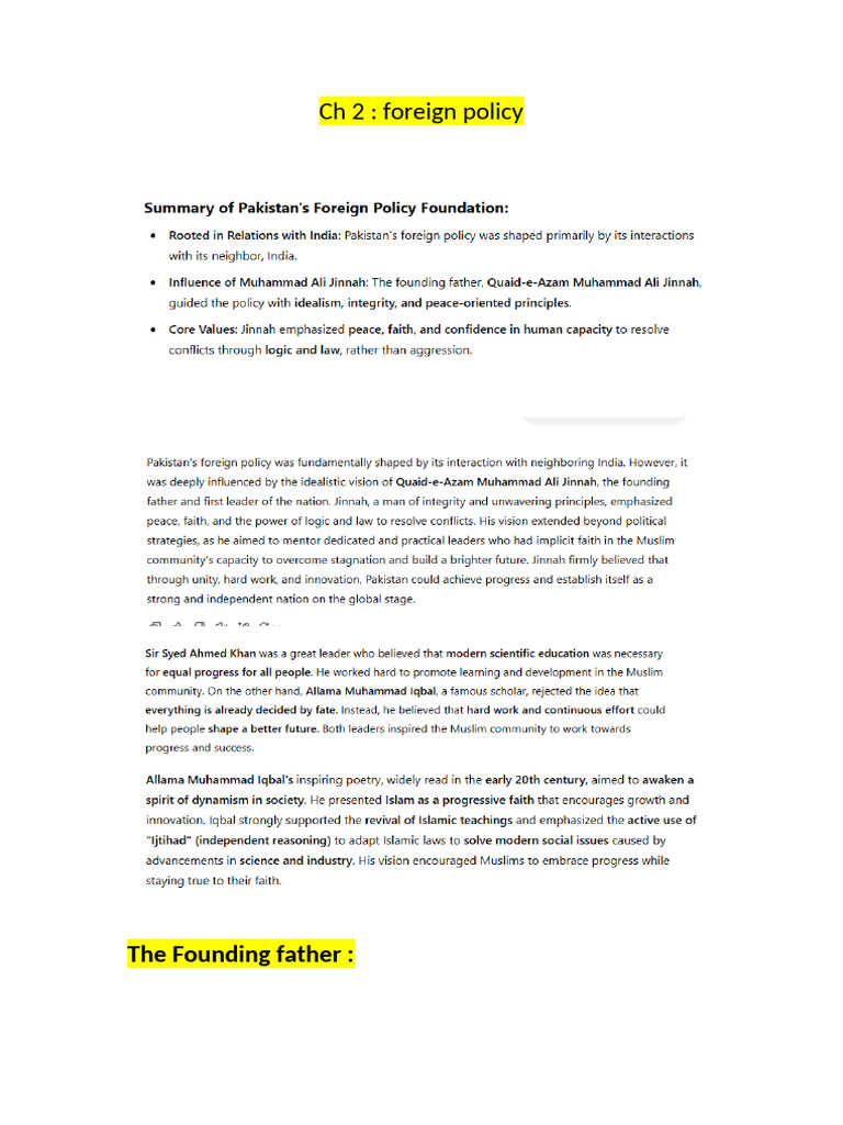 Pakistan's Early Foreign Policy Challenges | PDF