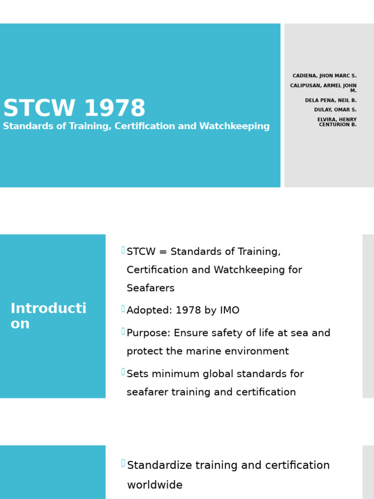 Group 1 STCW 1978 Marlaw | PDF | Shipping