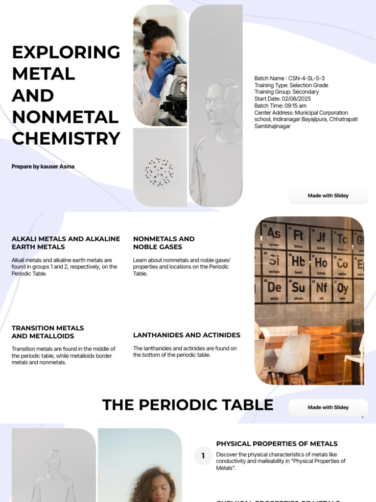 Chapter Metal and Nonmetal | PDF | Metals | Chemical Bond