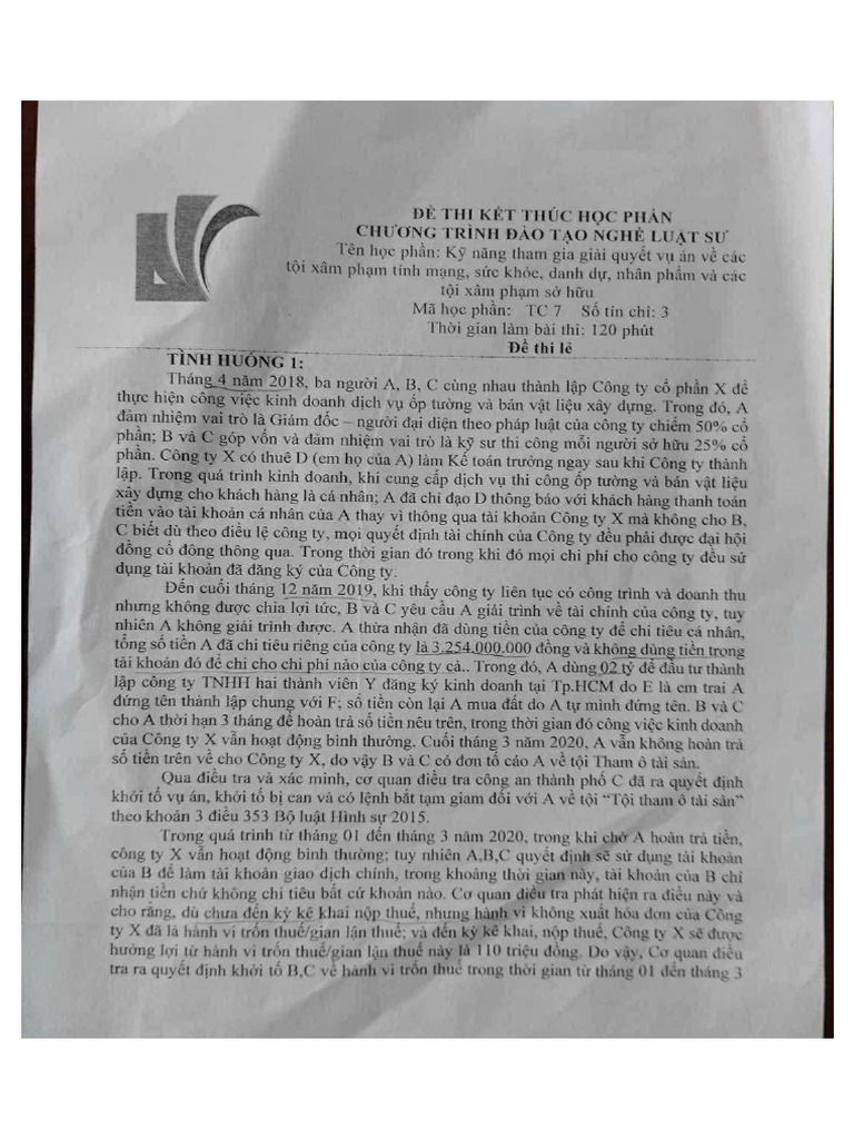 Đề TC07 | PDF
