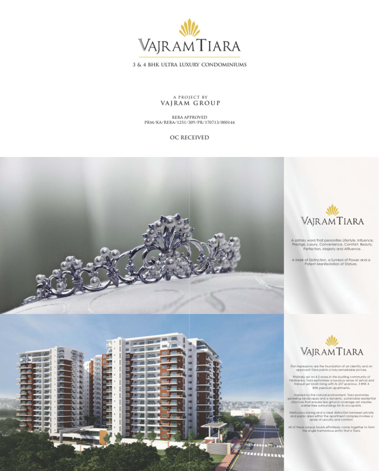 Vajram Tiara: Luxury Condominiums in Yelahanka | PDF | Wall | Door