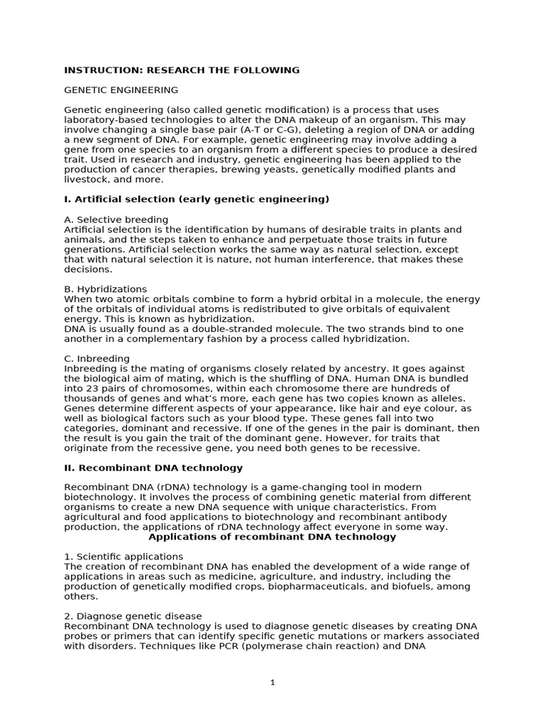 Understanding Genetic Engineering Basics | PDF | Cell Potency ...