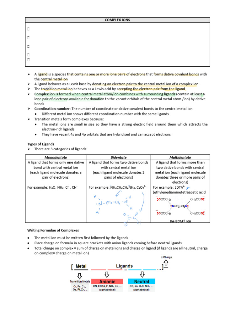 Hexaaquanickel(II) Complex Overview | PDF | Coordination Complex | Ligand